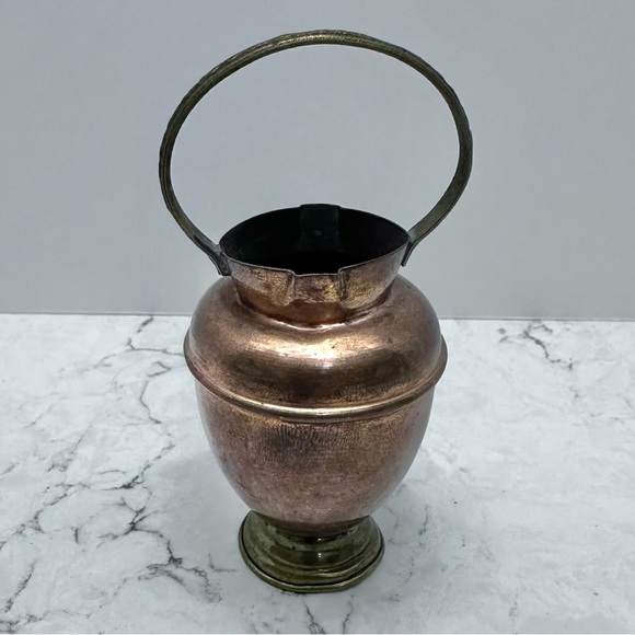 Hand Crafted | Accents | Vintage Art Deco Small Copper Colored Vase ...